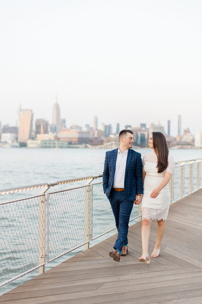 Summer Downtown Hoboken Engagement | Jill Sahner Photography