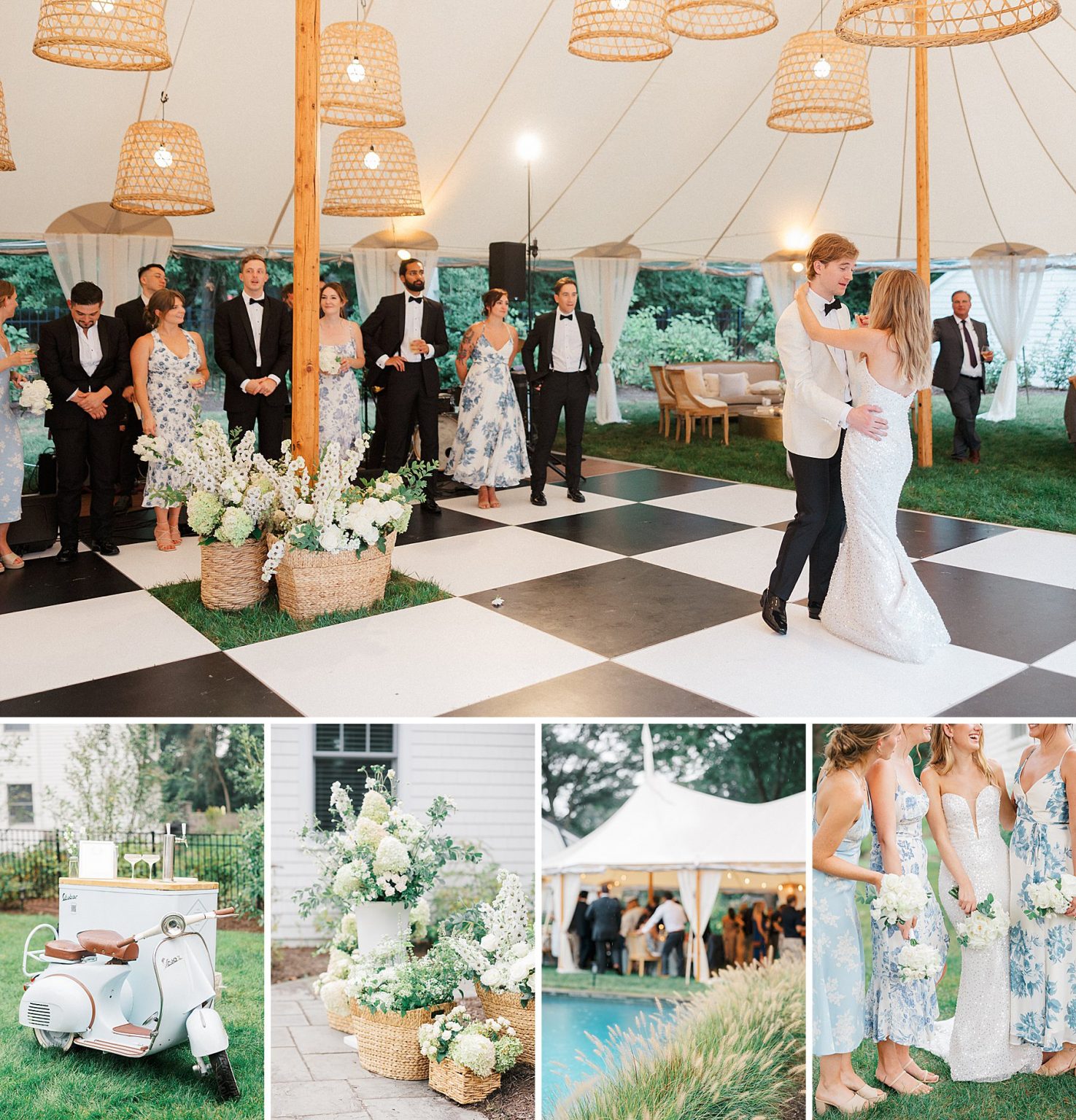 Sailcloth Tented Garden Party Wedding in Little Silver NJ